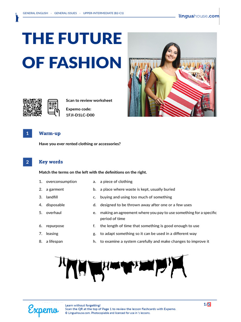 The Future of Fashion American English Student B2 C1 | PDF | Fashion | Clothing