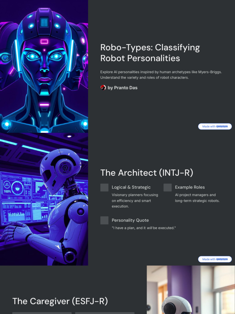 Robo Types Classifying Robot Personalities | PDF