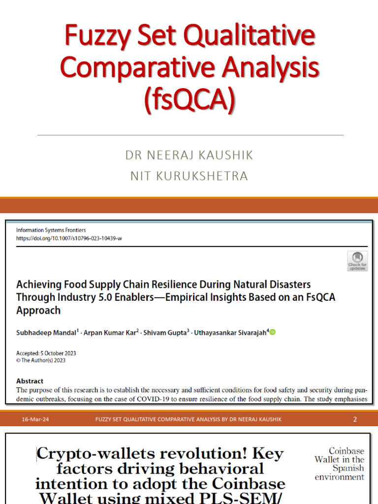 Fuzzy Set Qualitative Comparative Analysis (fsQCA) | PDF | Scientific Method | Methodology