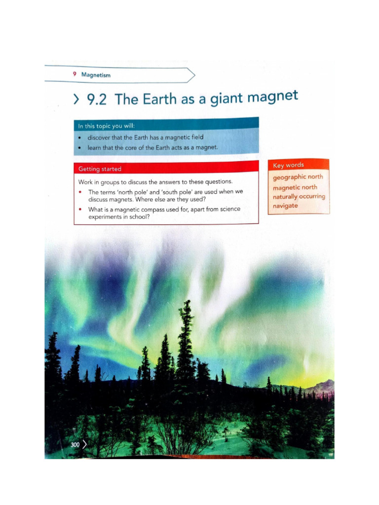 Earth As A Giant Magnet Unit 9.2 | PDF
