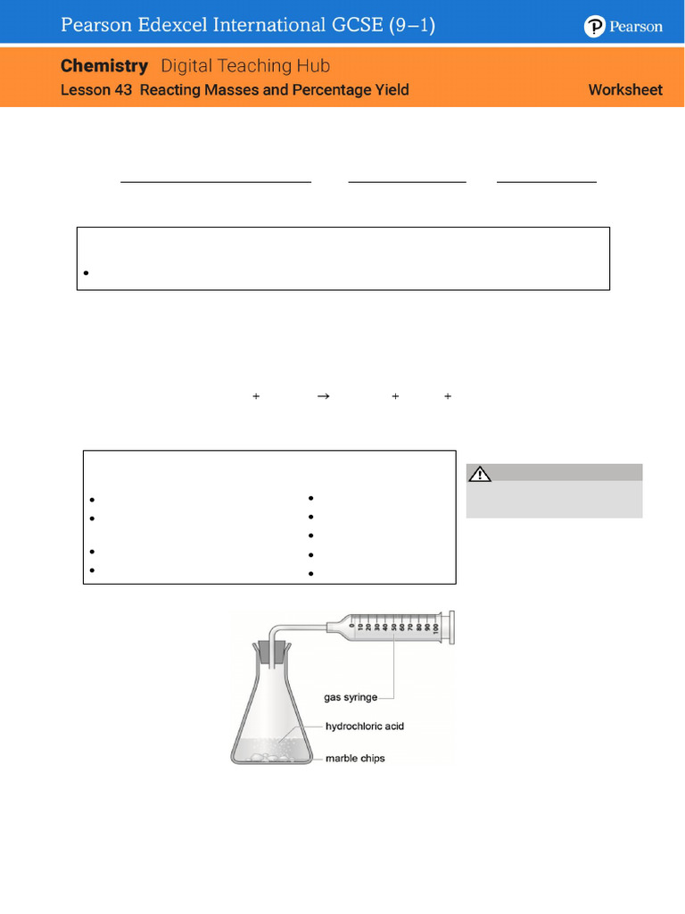 IG Chemistry Lesson43 Worksheet3 | PDF | Carbon Dioxide | Chemistry