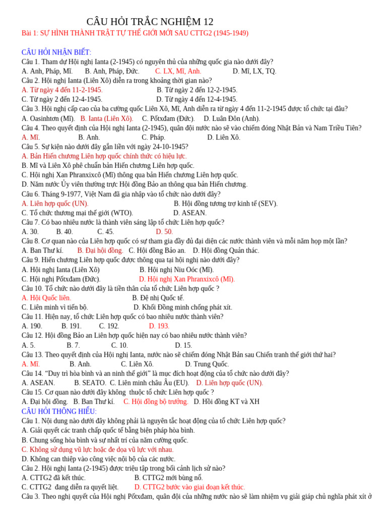 ĐỀ TN 12- 2019- HỌC SINH | PDF