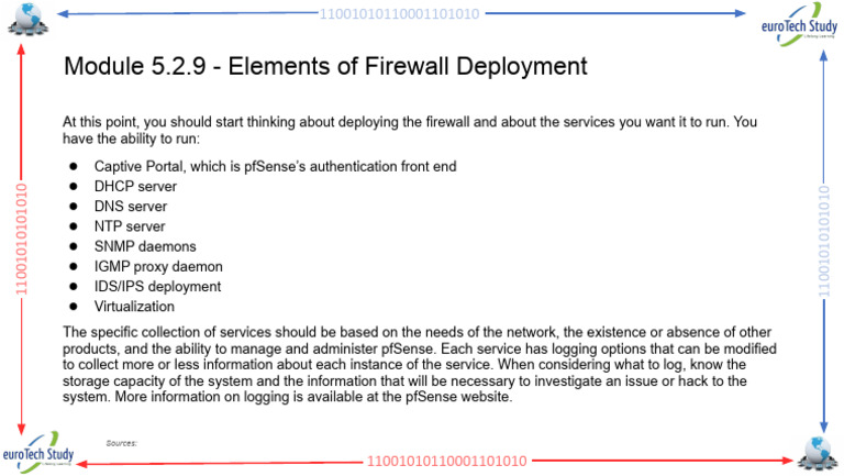 5.2.9 - Elements of Firewall Deployment | PDF