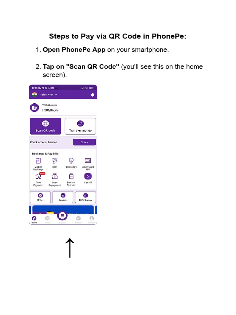 Steps to Pay via QR Code in PhonePe_ (1) | PDF