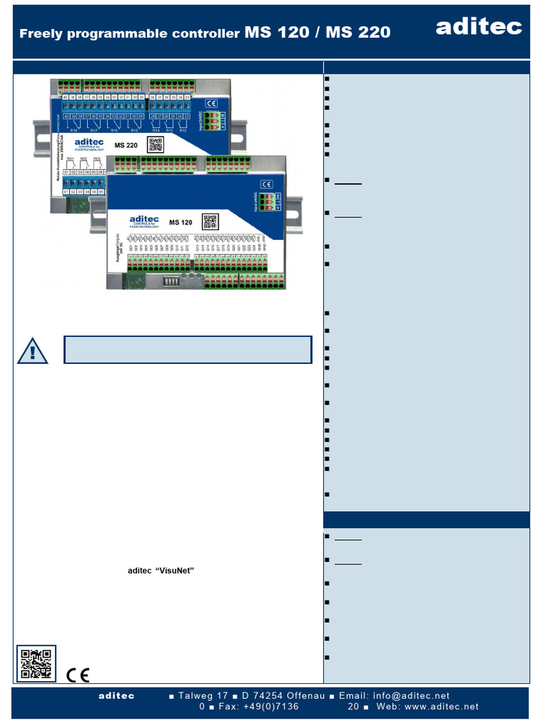 MS 220 Controller Datasheet | PDF | Microcontroller | Programmable ...