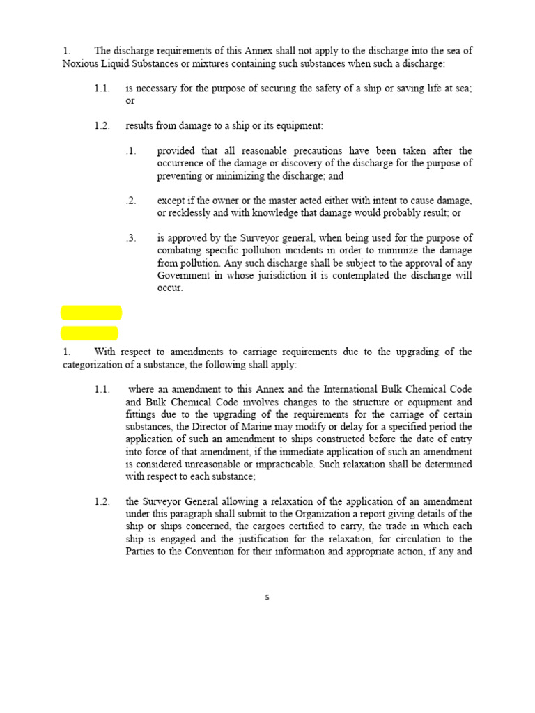 Pages From MARPOL Annex2 Reg4.1.3 | PDF