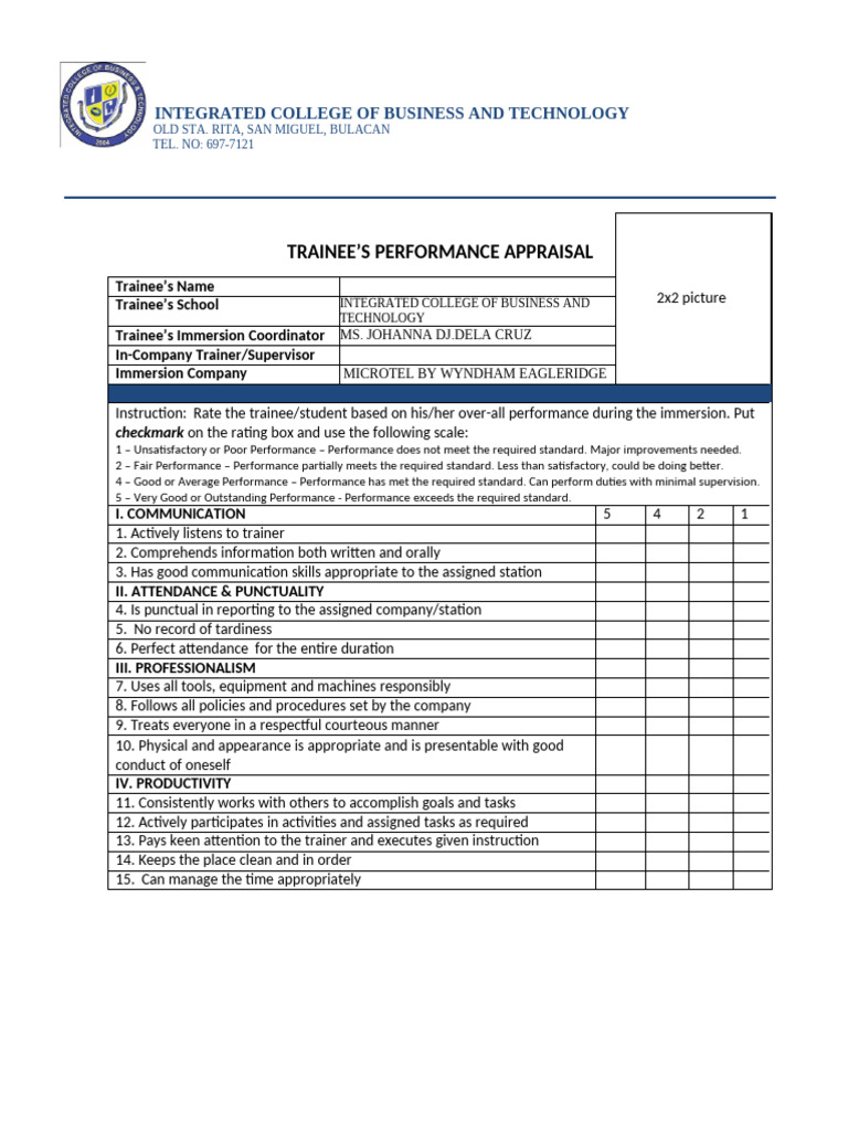 Performance-Appraisal Restaurant | PDF