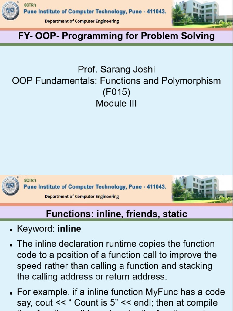 Function And Polymorphism Pdf Class Computer Programming Inheritance Object Oriented