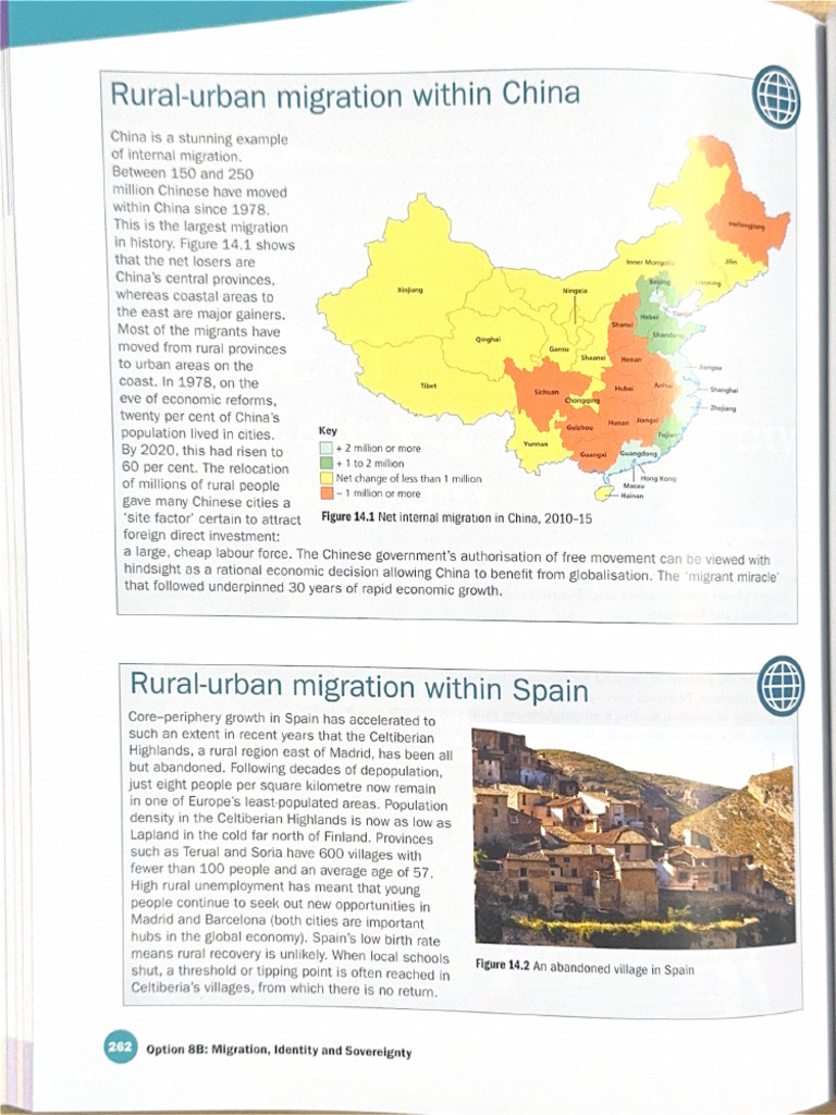 L1 Rural-Urban Migration Within China and Spain | PDF