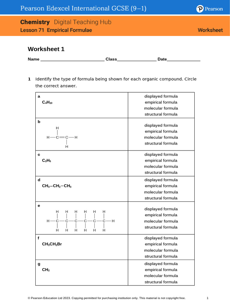 1739272773827-IG Chemistry Lesson71 Worksheet1 | PDF | Physical ...