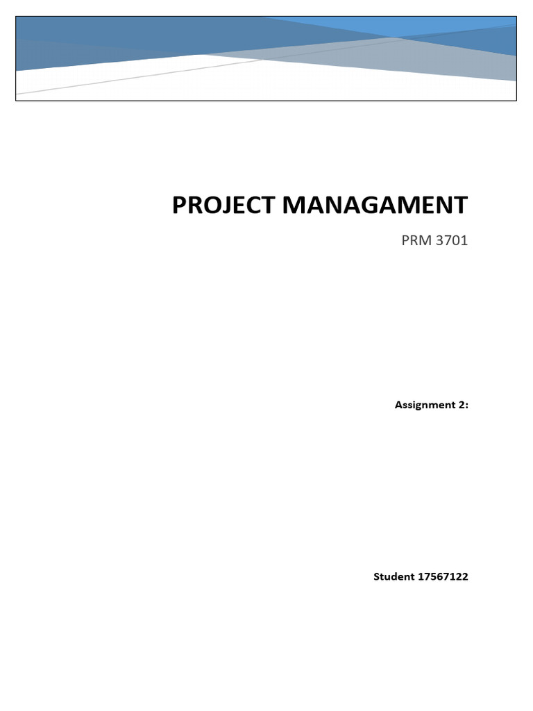 PRM 3701 Student 17567122 | PDF | Agile Software Development | Project ...