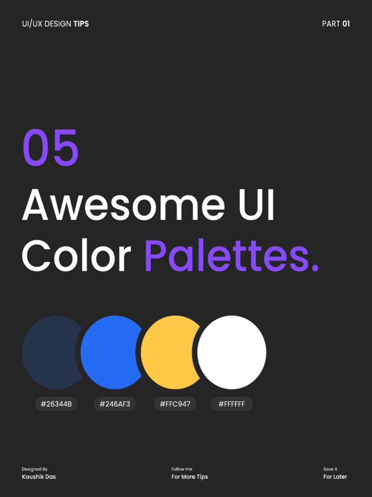 5 Awesome UI Color Palettes | PDF