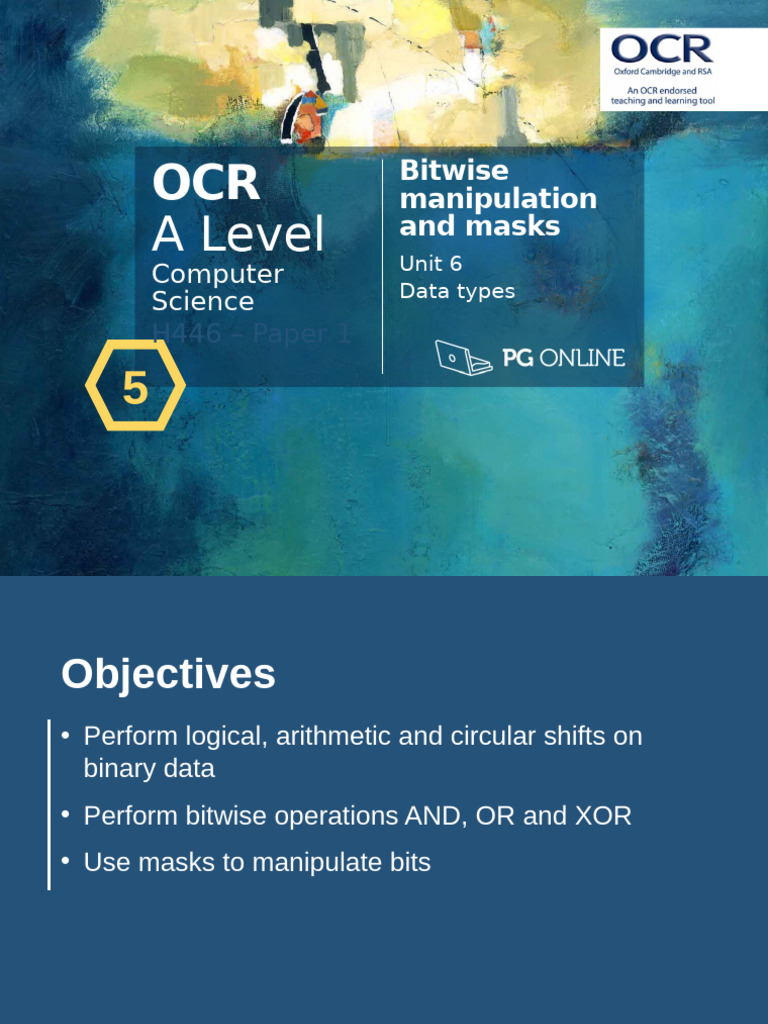 Data Types T5 Bitwise Manipulation and Masks | PDF | Bit | Theory Of Computation