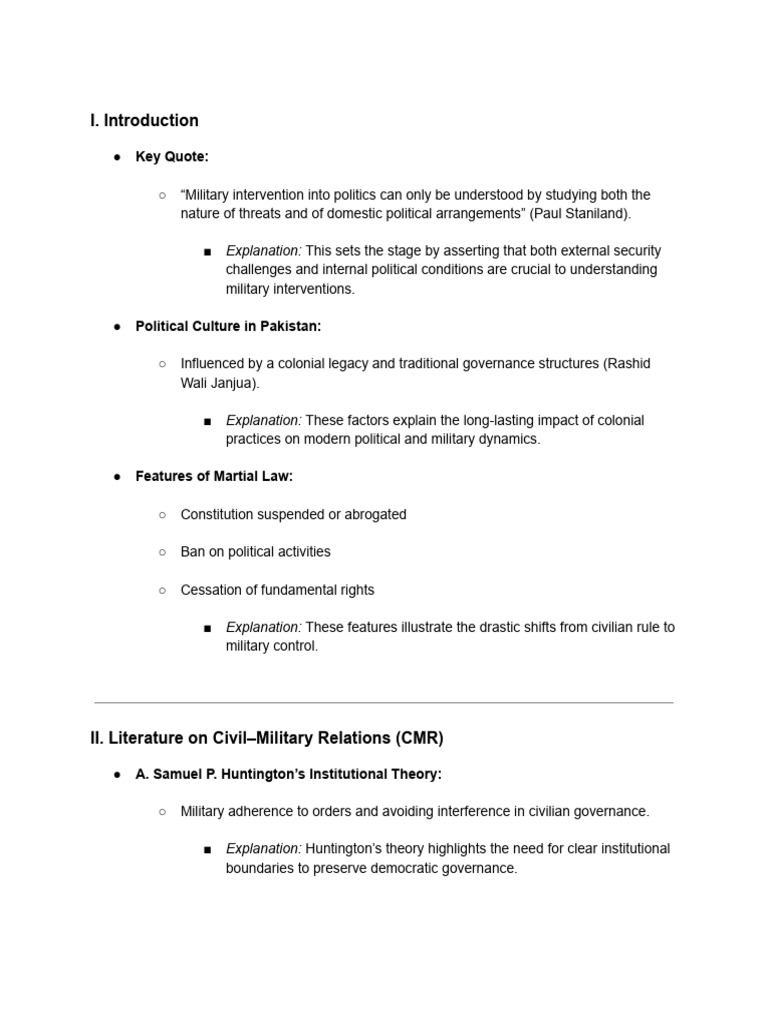 Civil Military Realtions | PDF | Governance | Martial Law