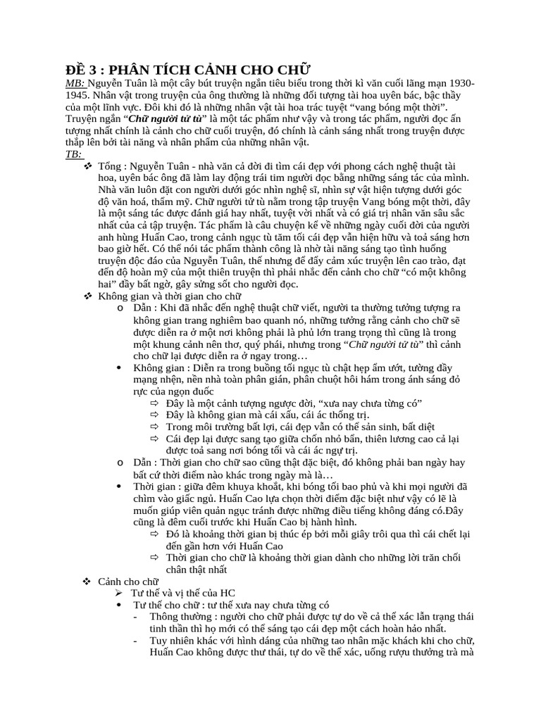 Chữ Người Tử Tù | PDF