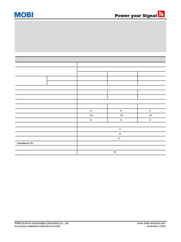 Antenna 4 Port Twin Beam Low Band (MB4B-DB-19DE-IN-43) | PDF | Antenna (Radio) | Electronic ...