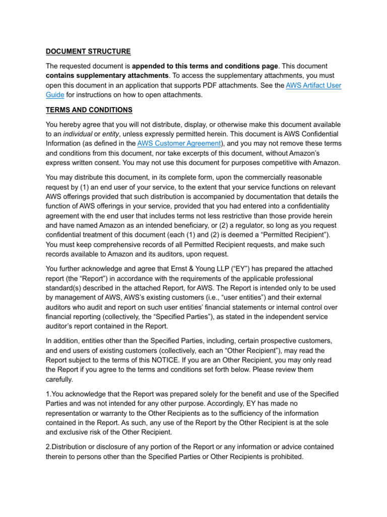 System and Organization Controls (SOC) 1 Report | PDF | Amazon Web ...