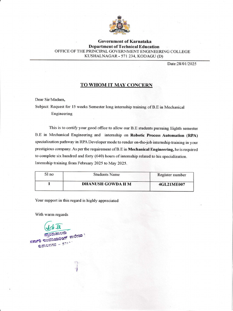 Authorisation Letter | PDF