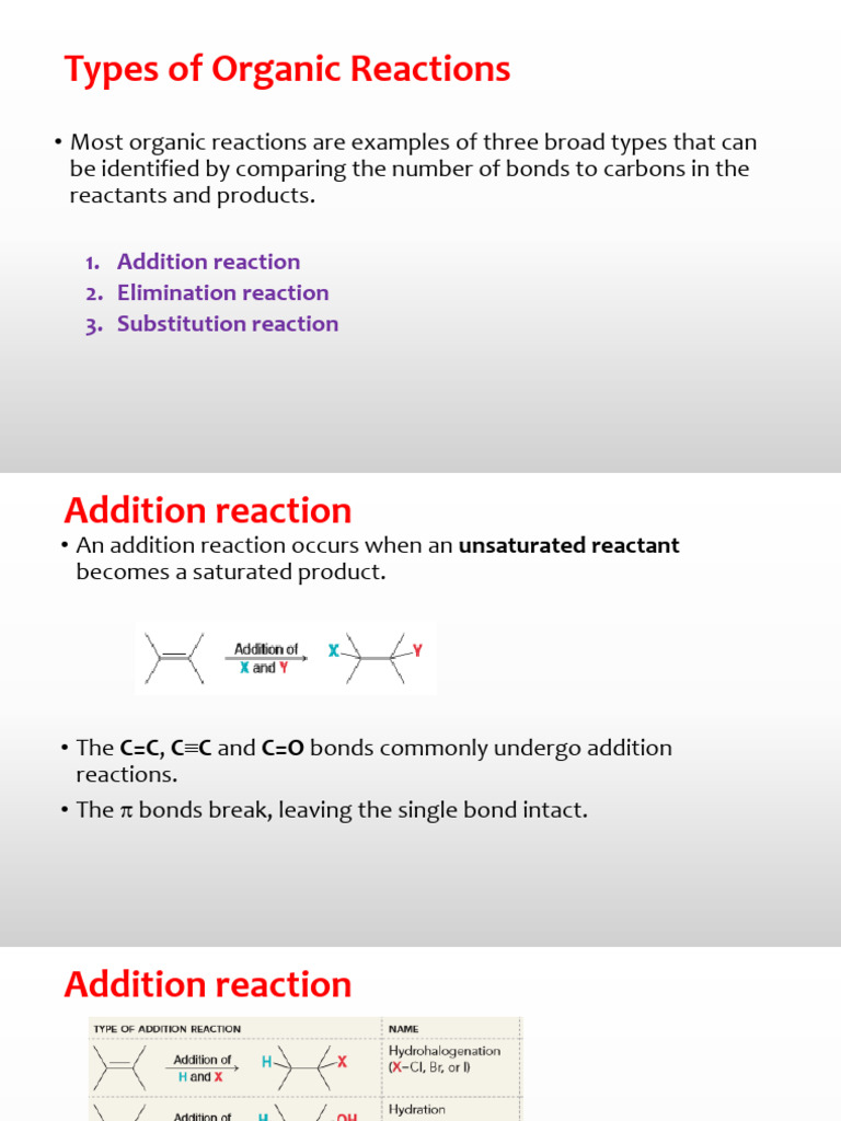 Lecture 7 Reactions of Alkenes, Alkynes, Alkyl Halides, Alcohol and Ethers | PDF | Alkene ...