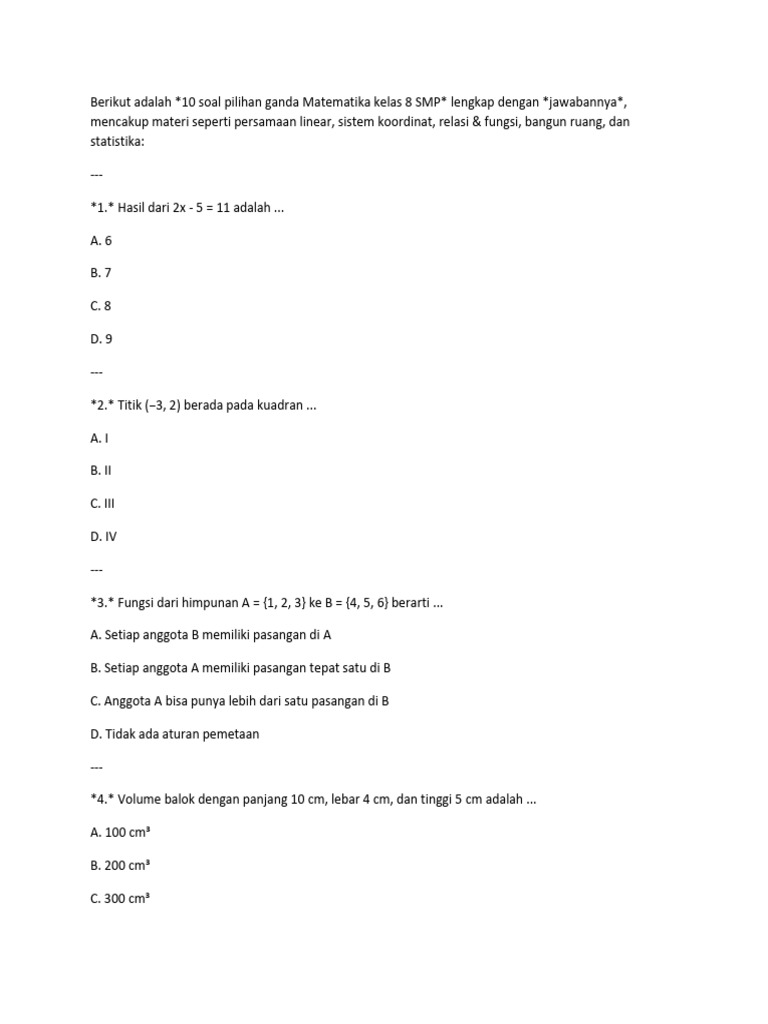 Mate Mati Kake Las 8 | PDF