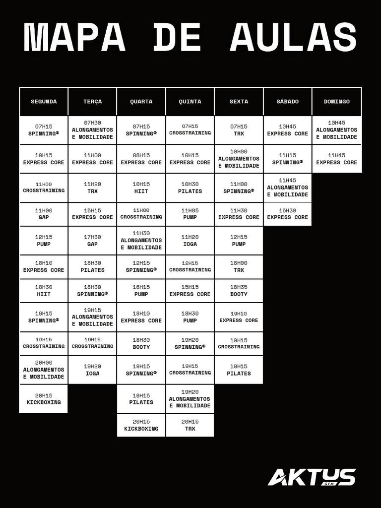 Mapa Aulas Aktusgym | PDF