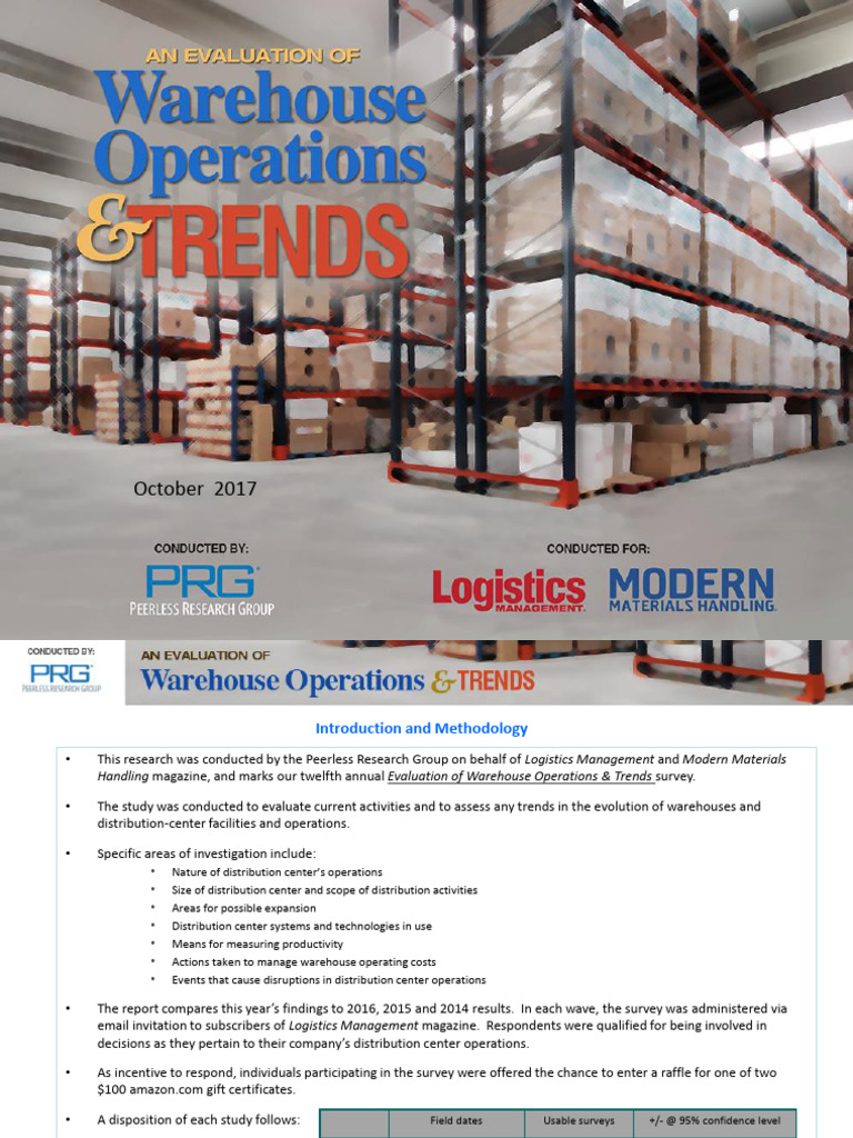 2017 LM Warehouse Ops Trending Study 113017 | PDF | Logistics | Economies