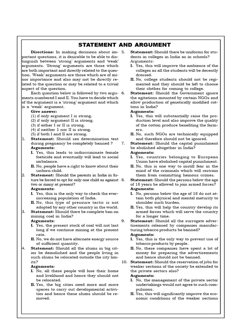 18 Statement and Argument | PDF | Taxes | Argument