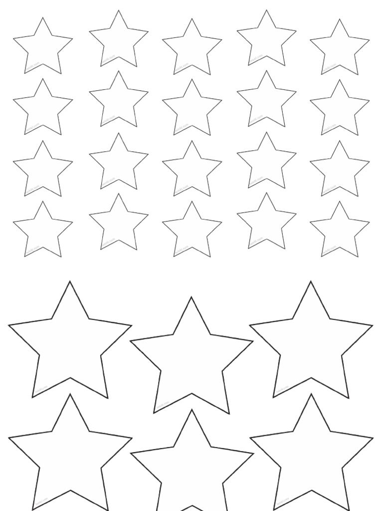 T M 3673 Blank Star Mixed Size Template Cutouts | PDF