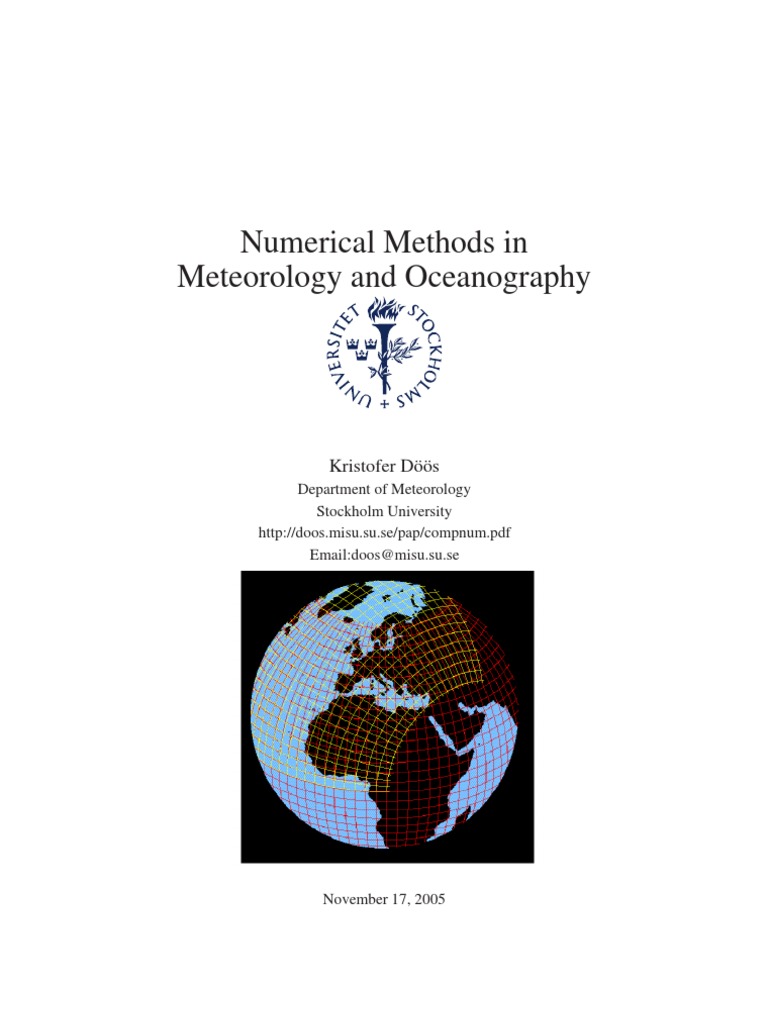 Numerical Methods In Meteorology And Oceanography Partial