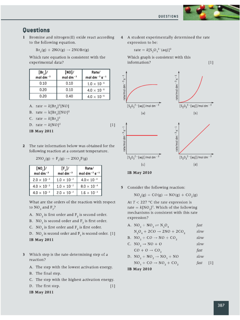 16 Kinetics HL Oxford CC Test | PDF