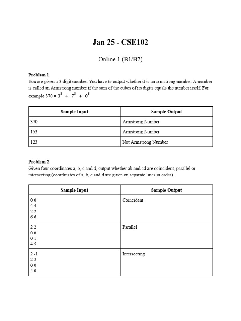 CSE102 Online (B1 - B2) | PDF