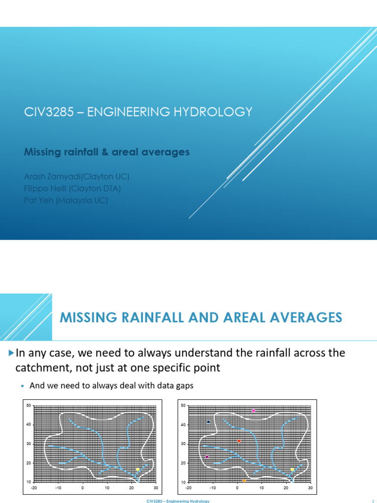 CIV3285 W2 3-Missing Rainfall and Areal Averages-Shorter | PDF ...