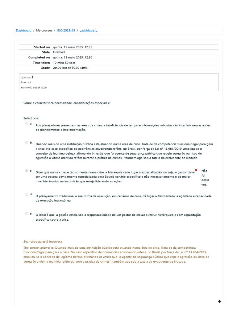 Atividade1 - Attempt Review | PDF | Tempo