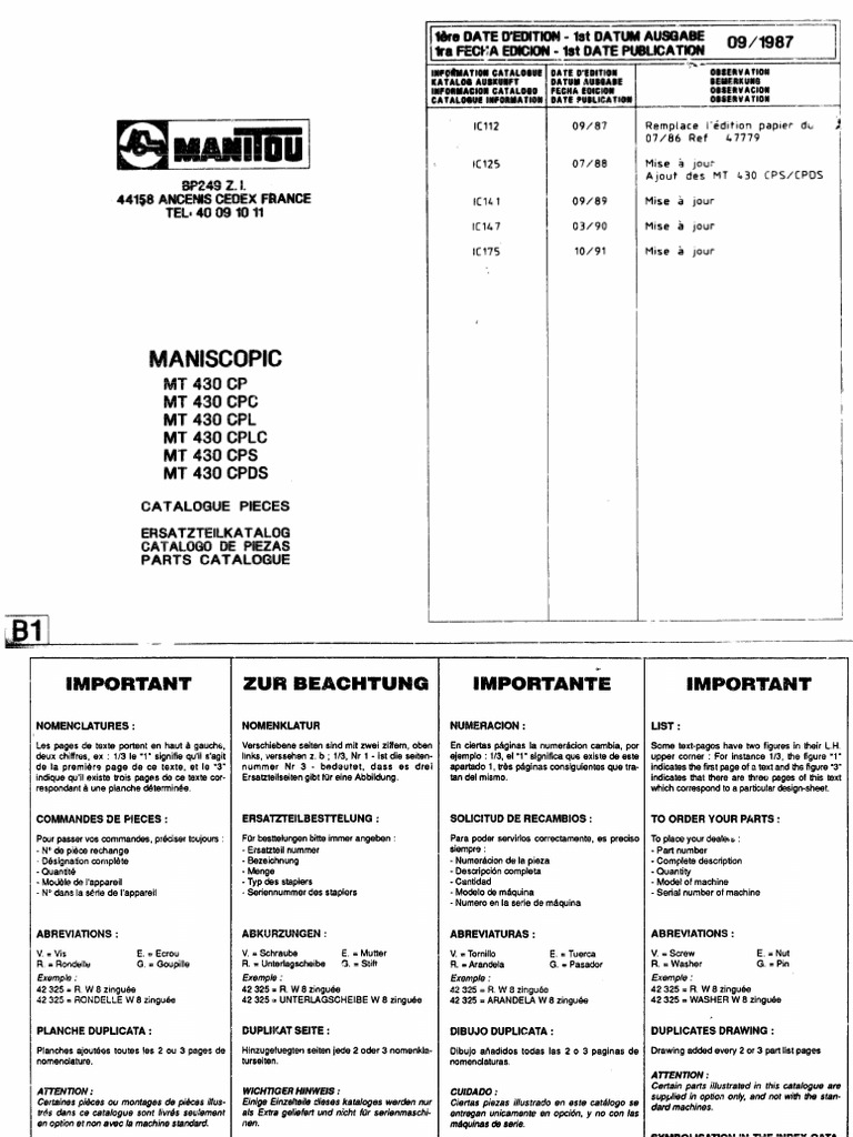 Manitou M430CP | PDF