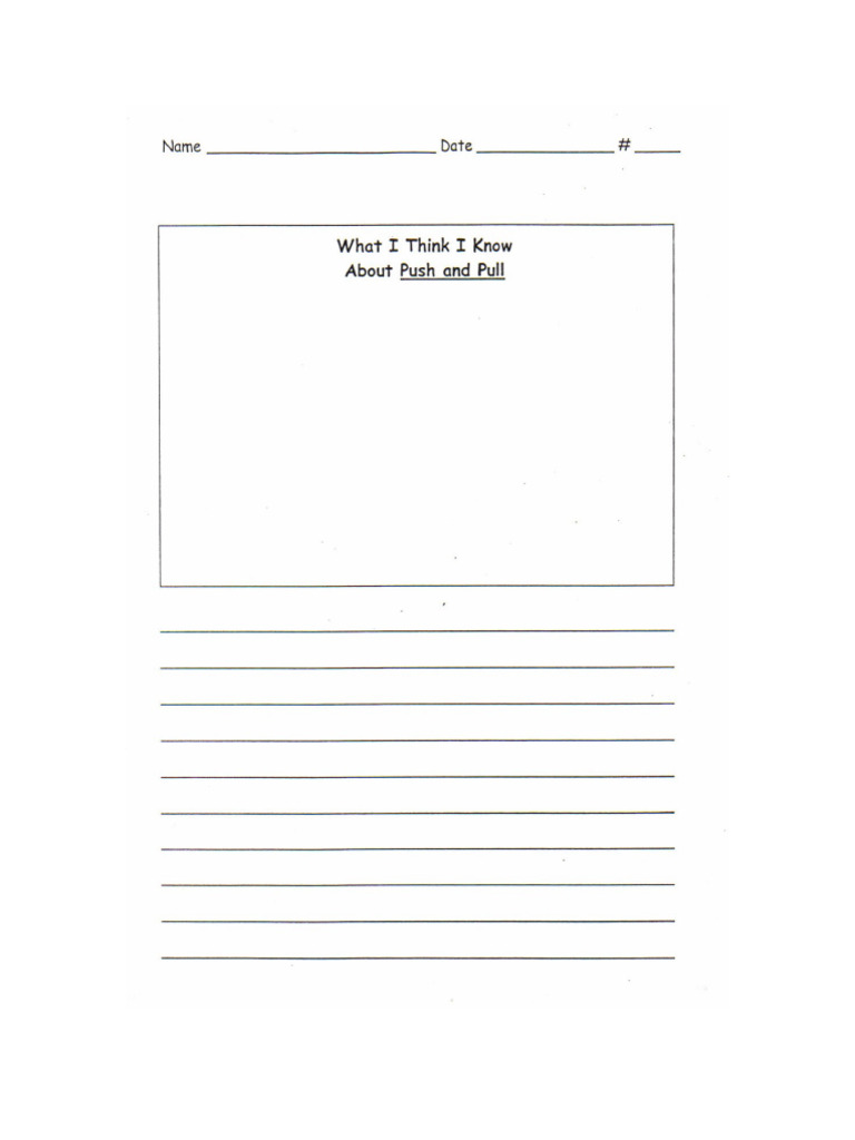 Push and Pull Written Assessment | PDF