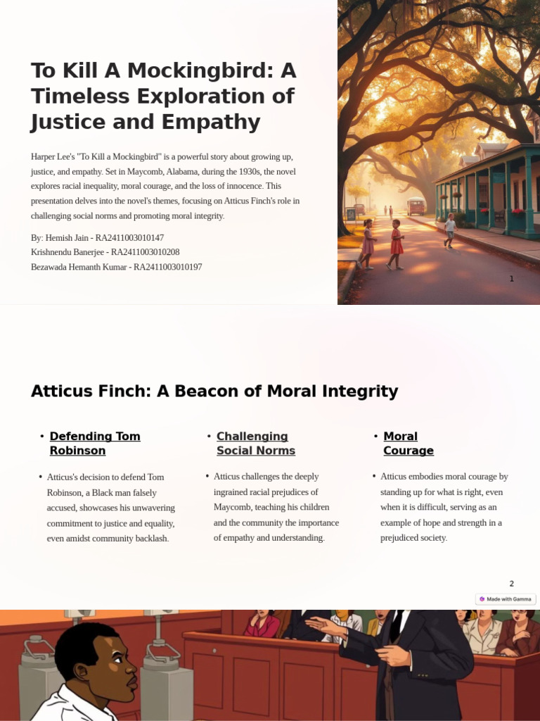 Justice and Empathy in Mockingbird | PDF | To Kill A Mockingbird ...