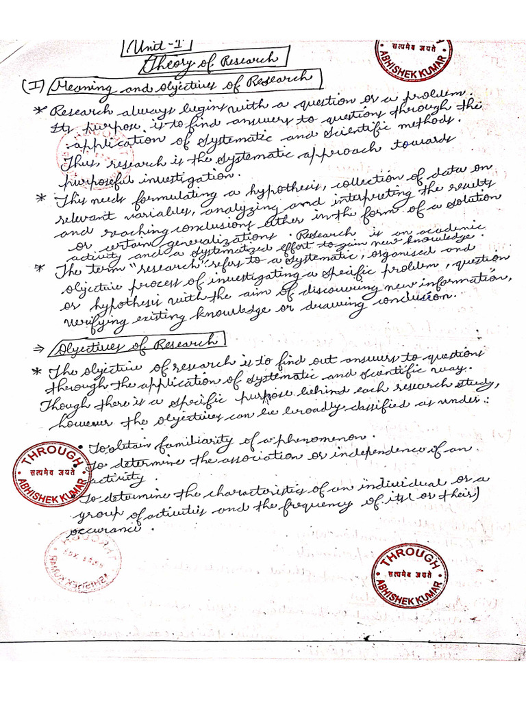 Unit 1,4 Research Methodology Ethodology | PDF