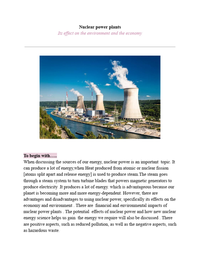Nuclear Power: Economic and Environmental Impact | PDF | Nuclear Power ...