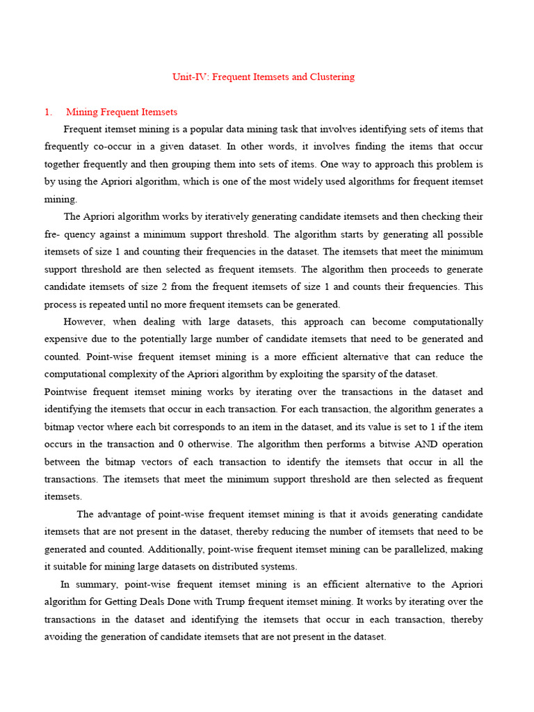Unit 4 Data Analytics | PDF | Cluster Analysis | Data Mining