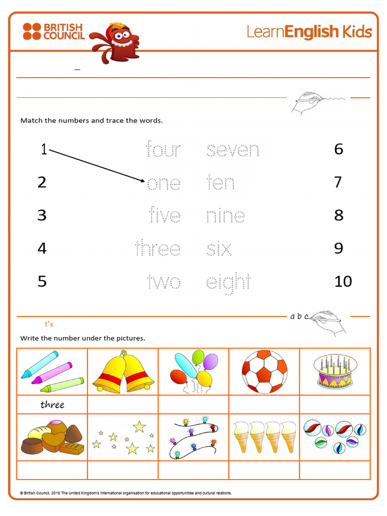 Numbers 1-10 Learning Activities | PDF
