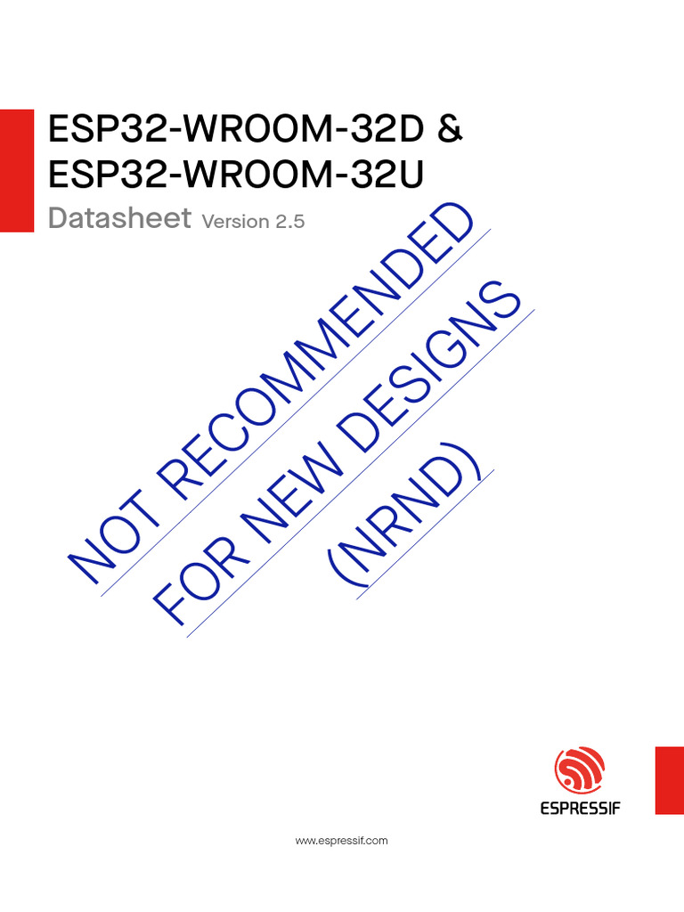 Esp32 Wroom 32d Esp32 Wroom 32u Datasheet en | PDF | Random Access Memory | Flash Memory