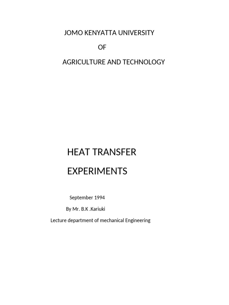 Forced Convection Heat Transfer Study | PDF | Reynolds Number | Heat ...
