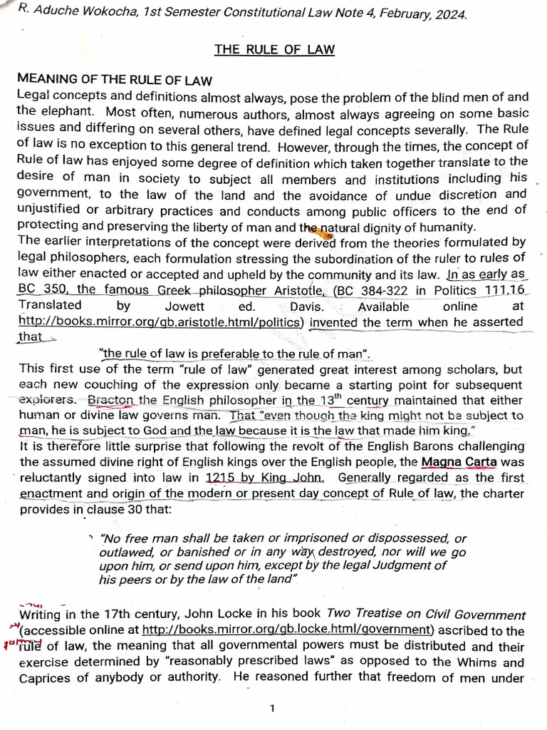 RULE OF LAW, Sociology | PDF