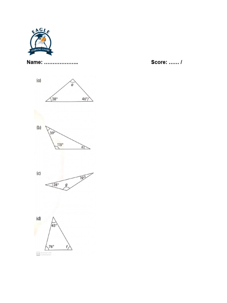 Ws 3 Triangles P5 | PDF