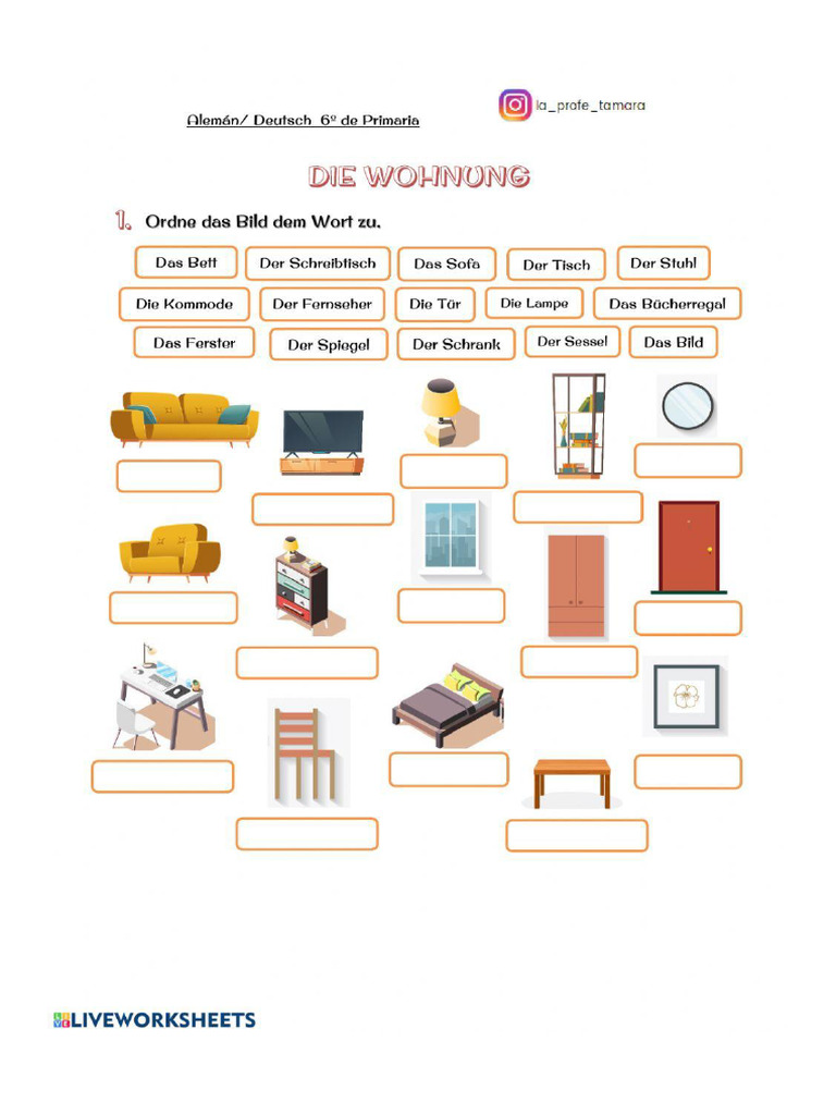 Worksheet Moebel | PDF
