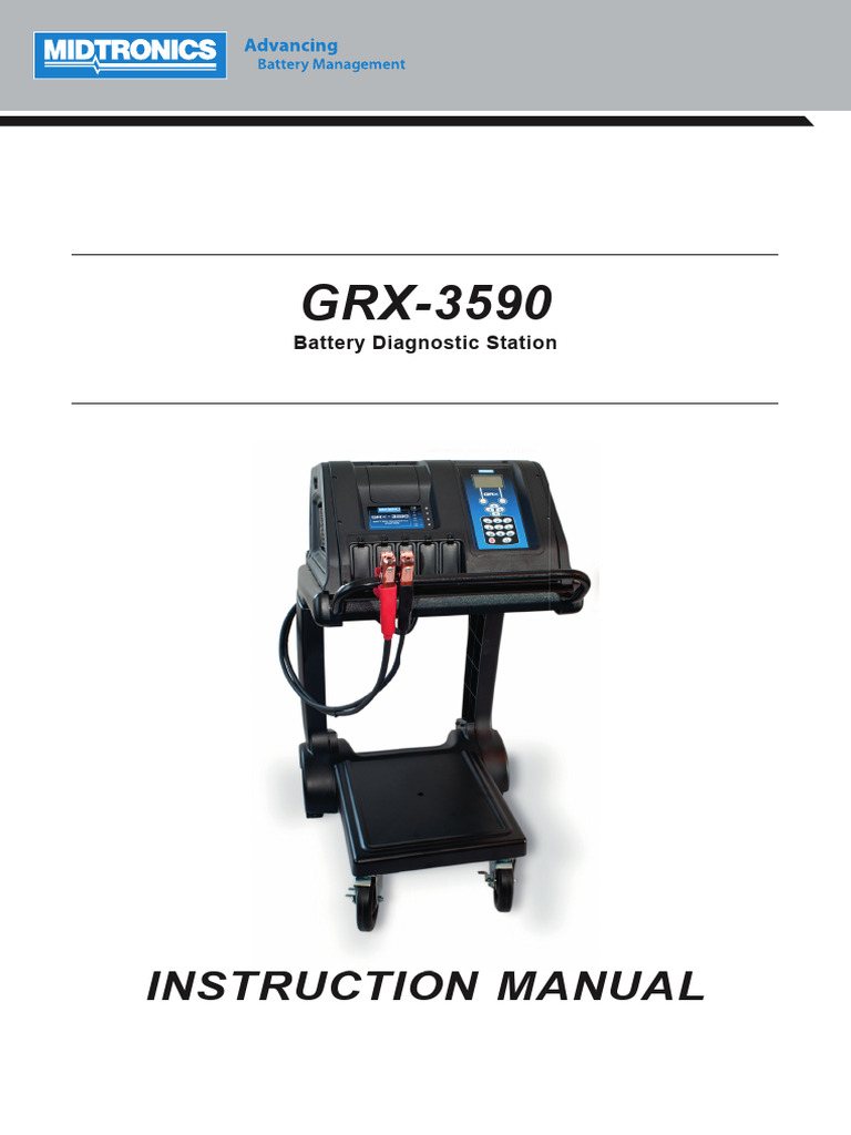 GRX-3590 Battery Diagnostic Manual | PDF | Battery Charger | Electrical ...