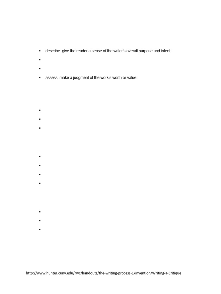 How to Write a Critique Effectively | PDF