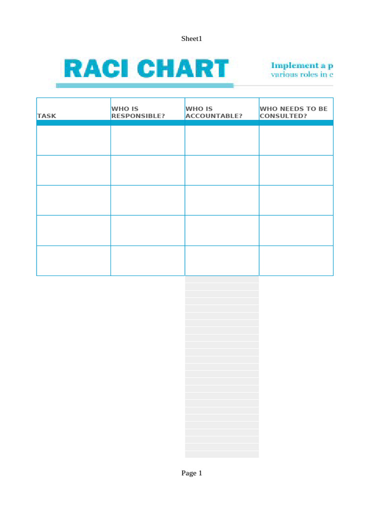 RACI Chart Template | PDF