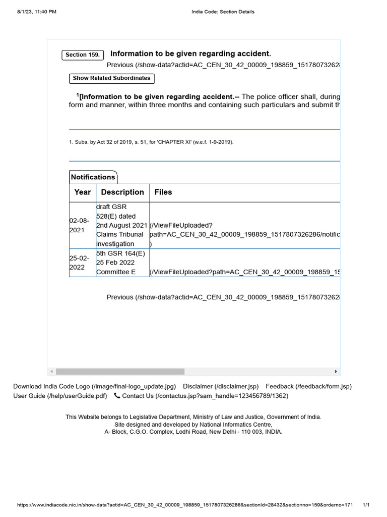 India Code - Section Details-SECTION-159 | PDF