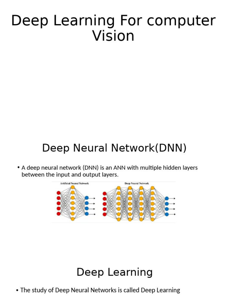 Deep learning for Computer vision | PDF | Deep Learning | Learning